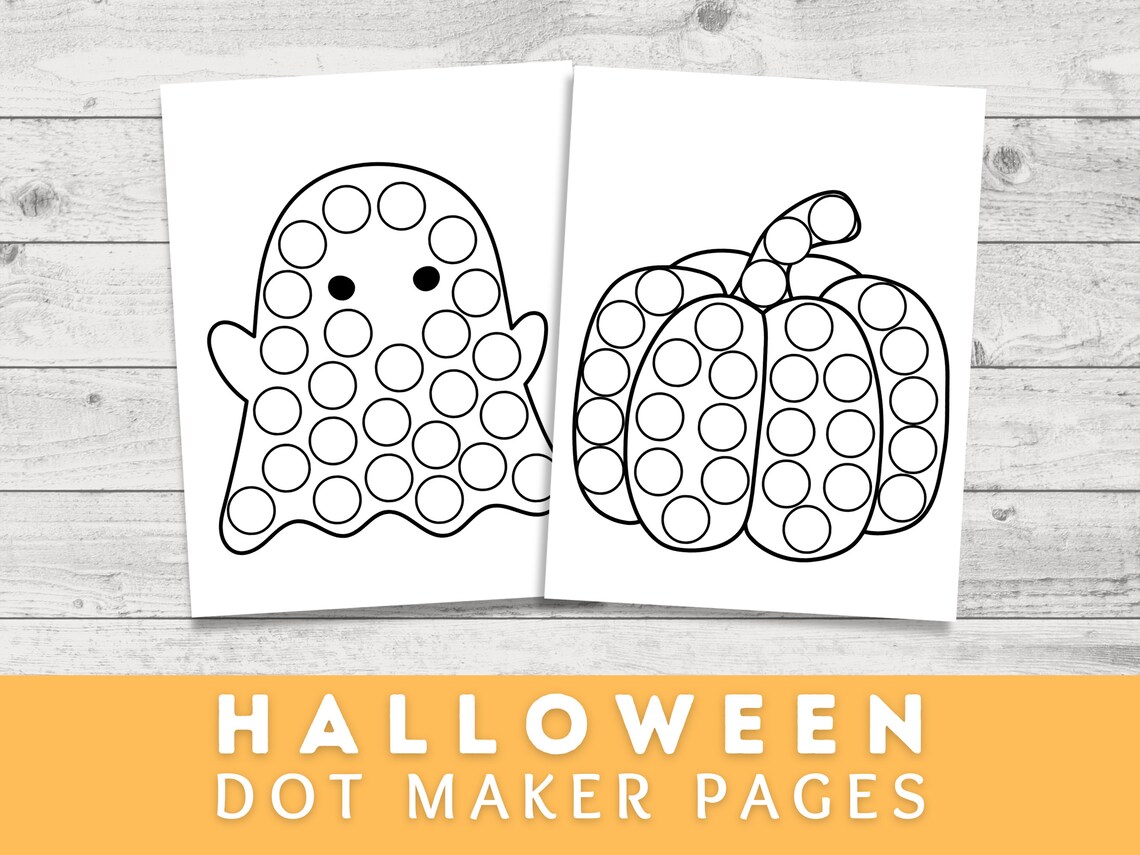 Halloween Dot Marker Printable, Dot Markers Activity, Dot Marker ...