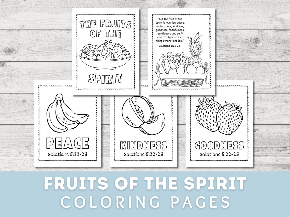 10 Fruit of the Spirit Coloring Pages | Bible Verse Coloring Pages ...