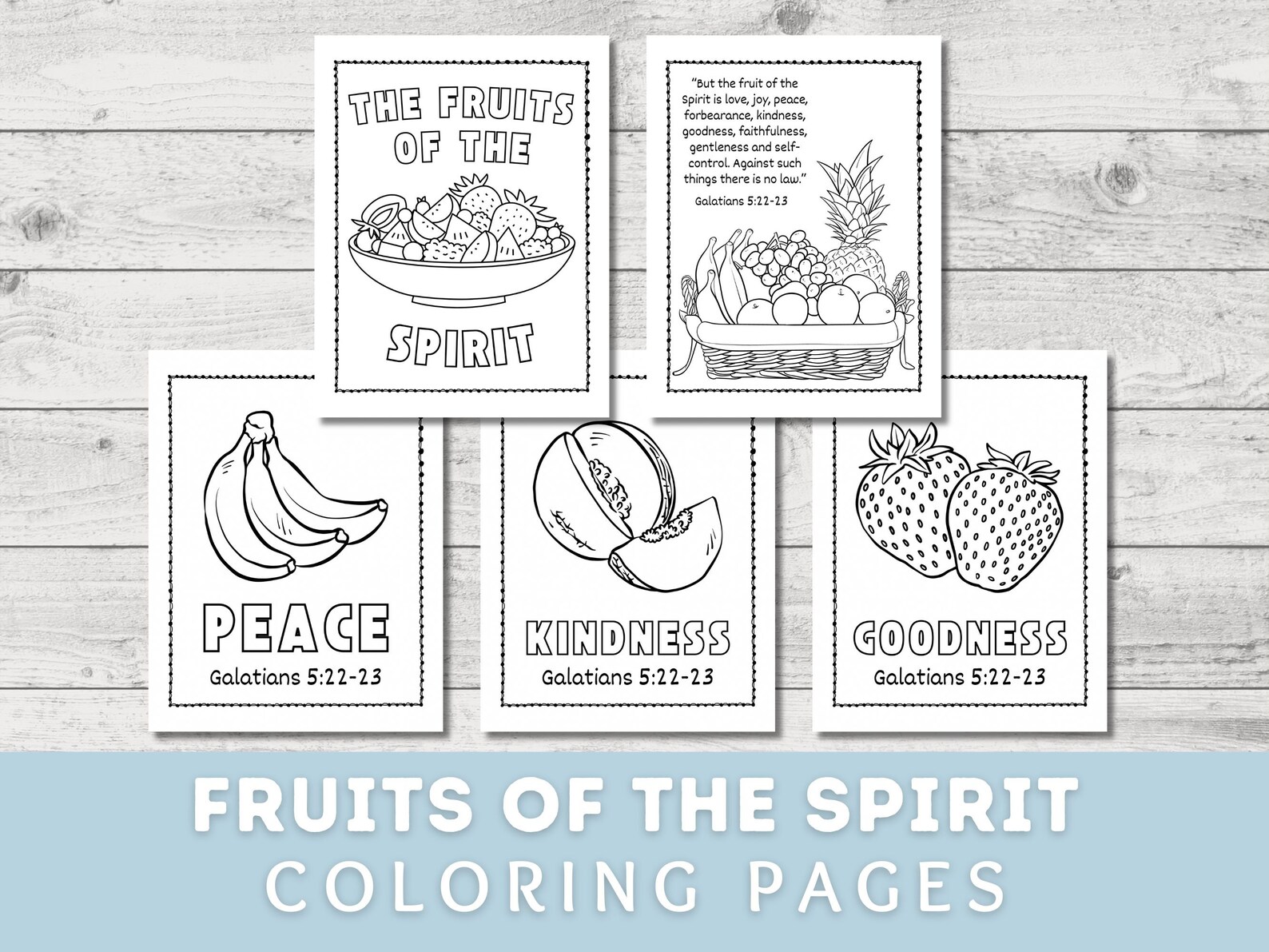 10 Fruit of the Spirit Coloring Pages | Bible Verse Coloring Pages ...