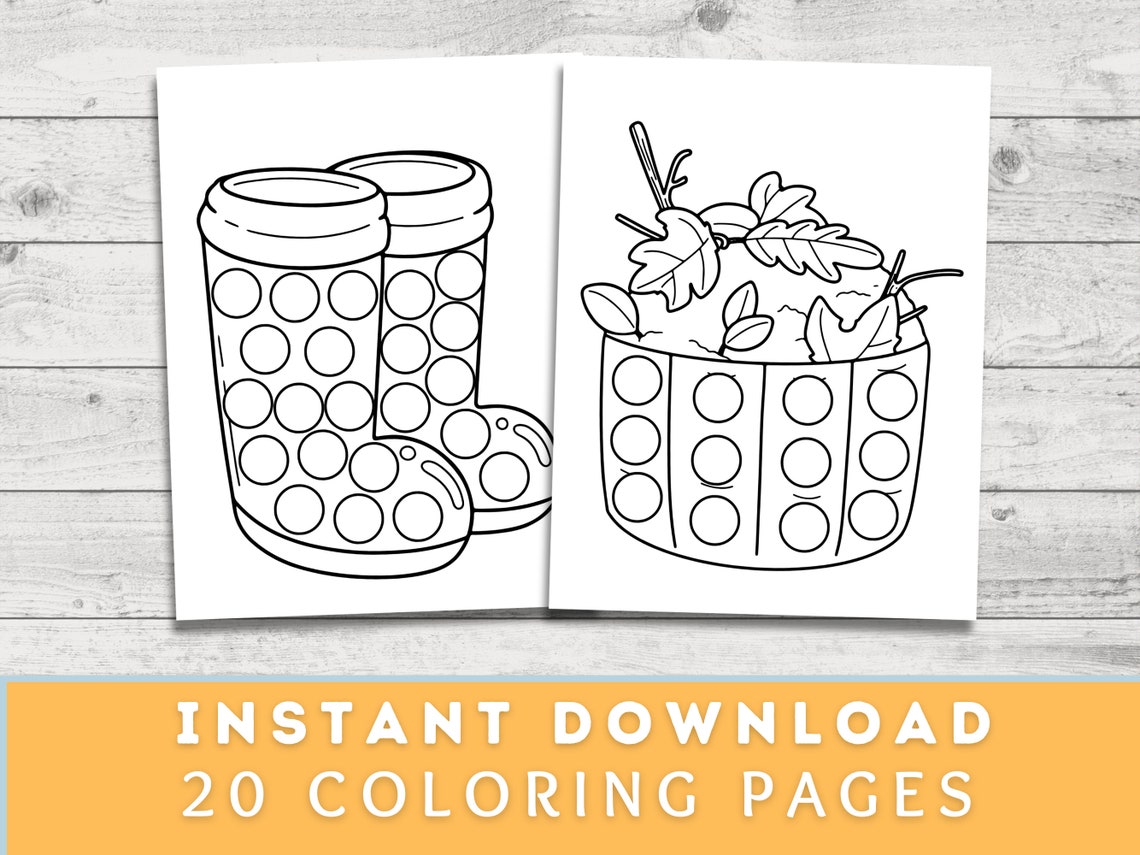 Fall Dot Printables, Fall Dot Marker Printables, Do A Dot for Toddlers ...