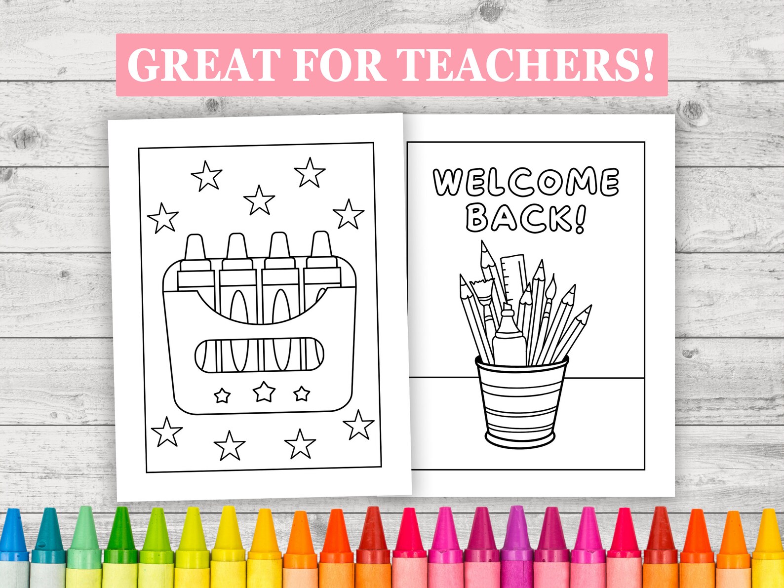 Back to School Coloring Pages, School Coloring Pages, School Supplies ...