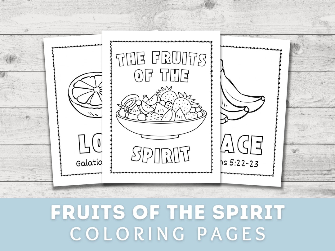 10 Fruit of the Spirit Coloring Pages | Bible Verse Coloring Pages ...