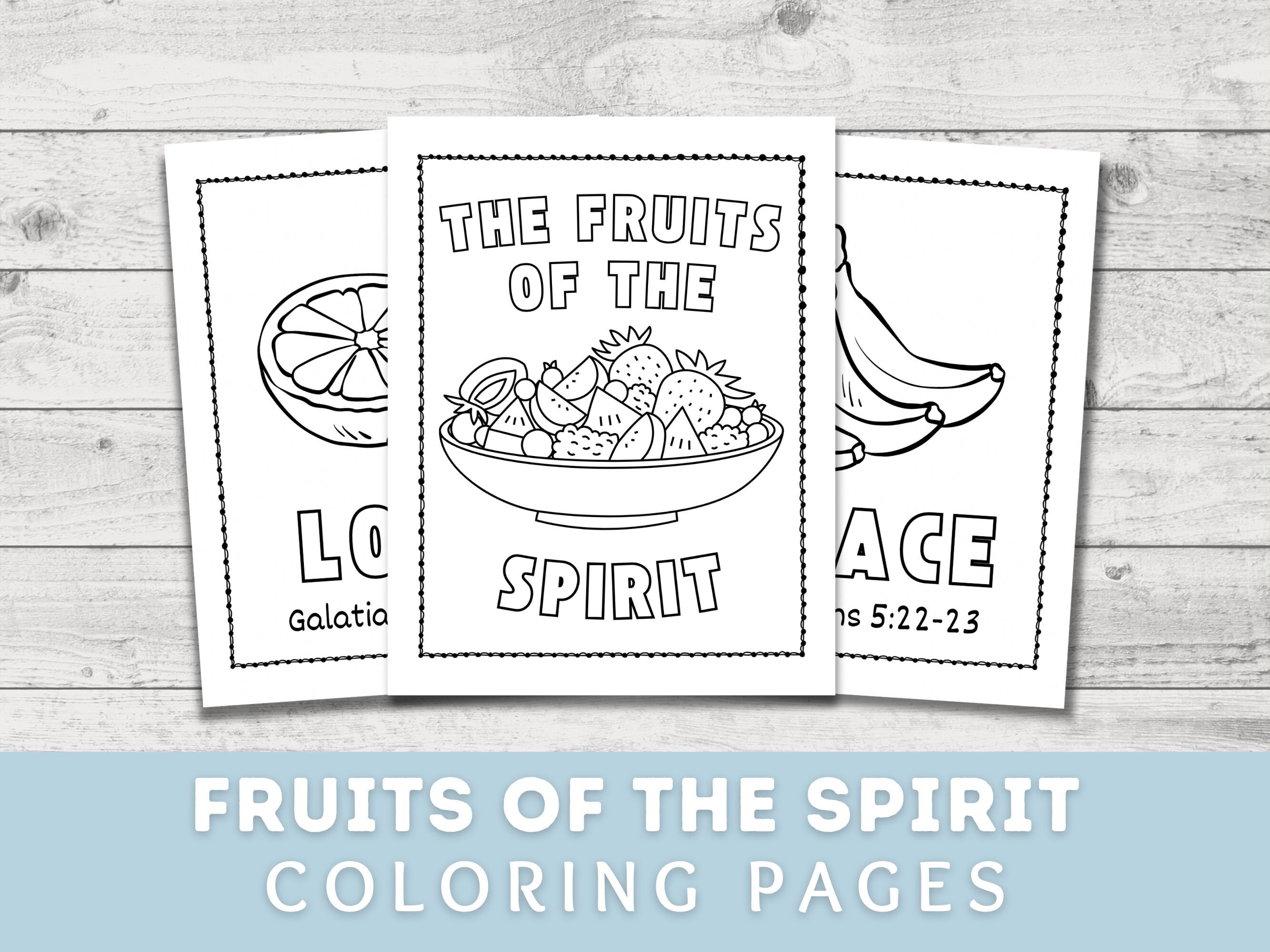 10 Fruit of the Spirit Coloring Pages | Bible Verse Coloring Pages ...