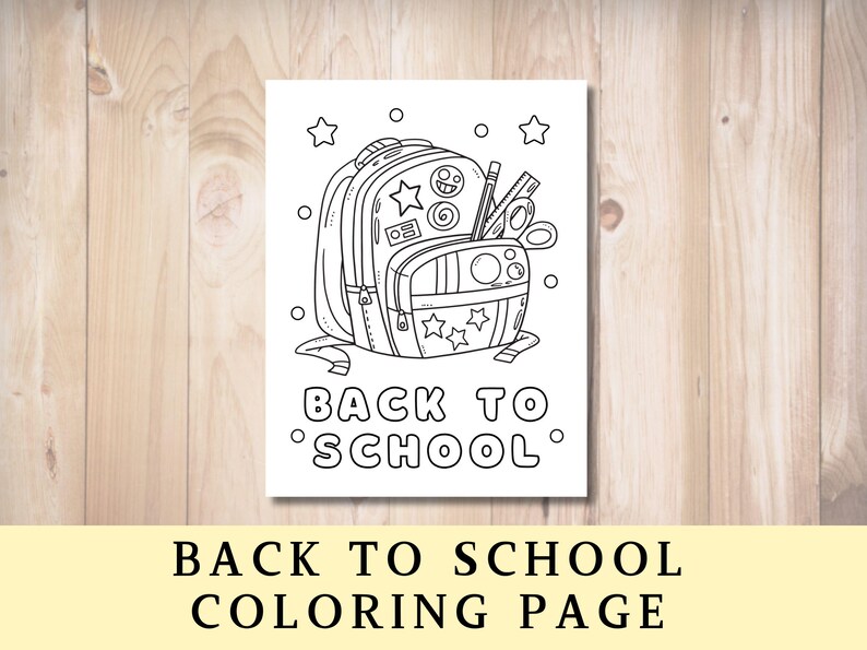 Back to School Coloring Page, School Coloring Pages, School Supplies ...