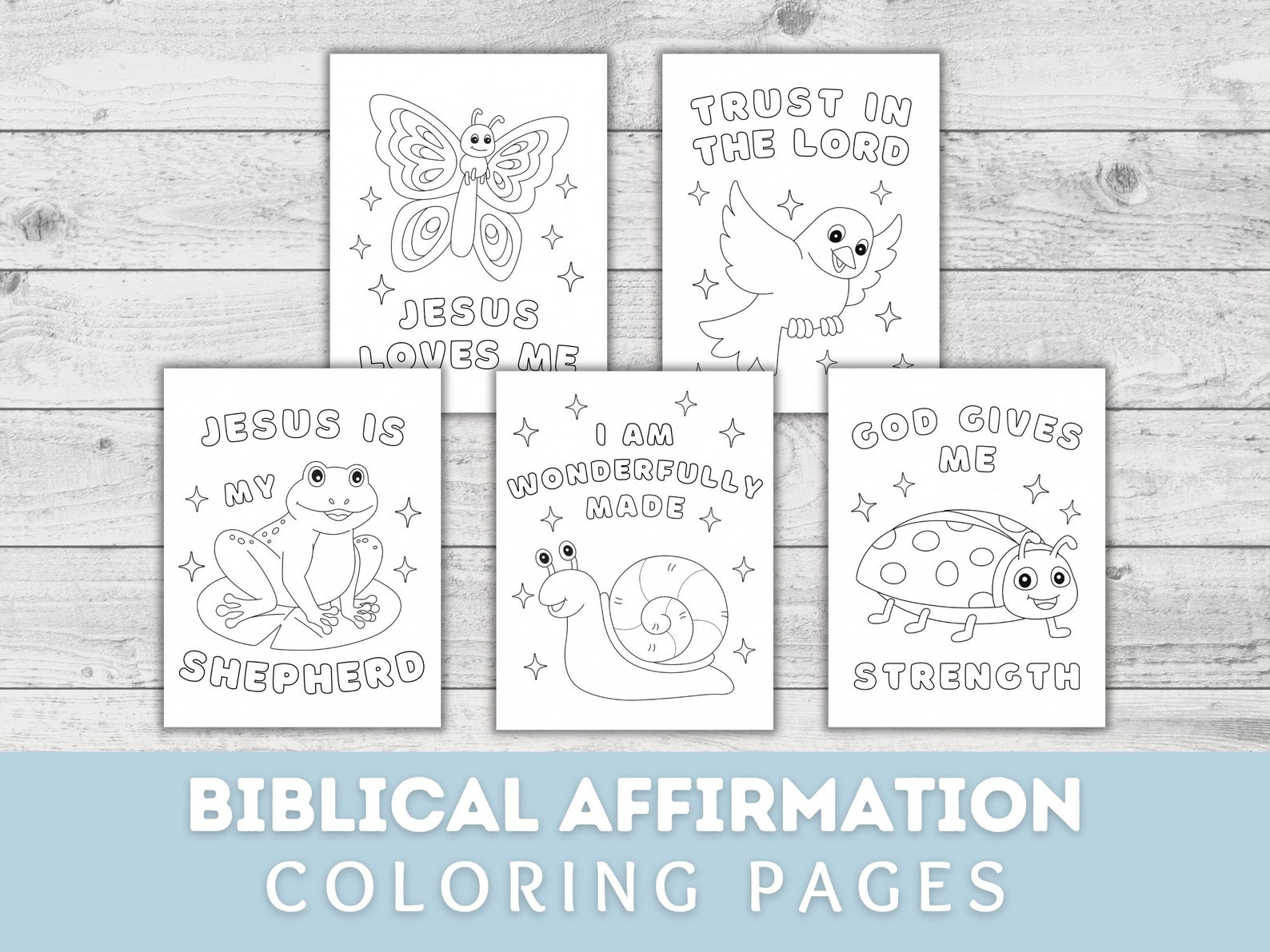 10 Printable Biblical Affirmation Coloring Pages | Kid's Affirmations ...