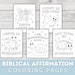 10 Printable Biblical Affirmation Coloring Pages | Kid's Affirmations ...