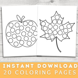 Fall Dot Printables, Fall Dot Marker Printables, Do A Dot for Toddlers ...