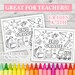7 Back to School Coloring Sheets, Welcome Back Color Page Printable ...