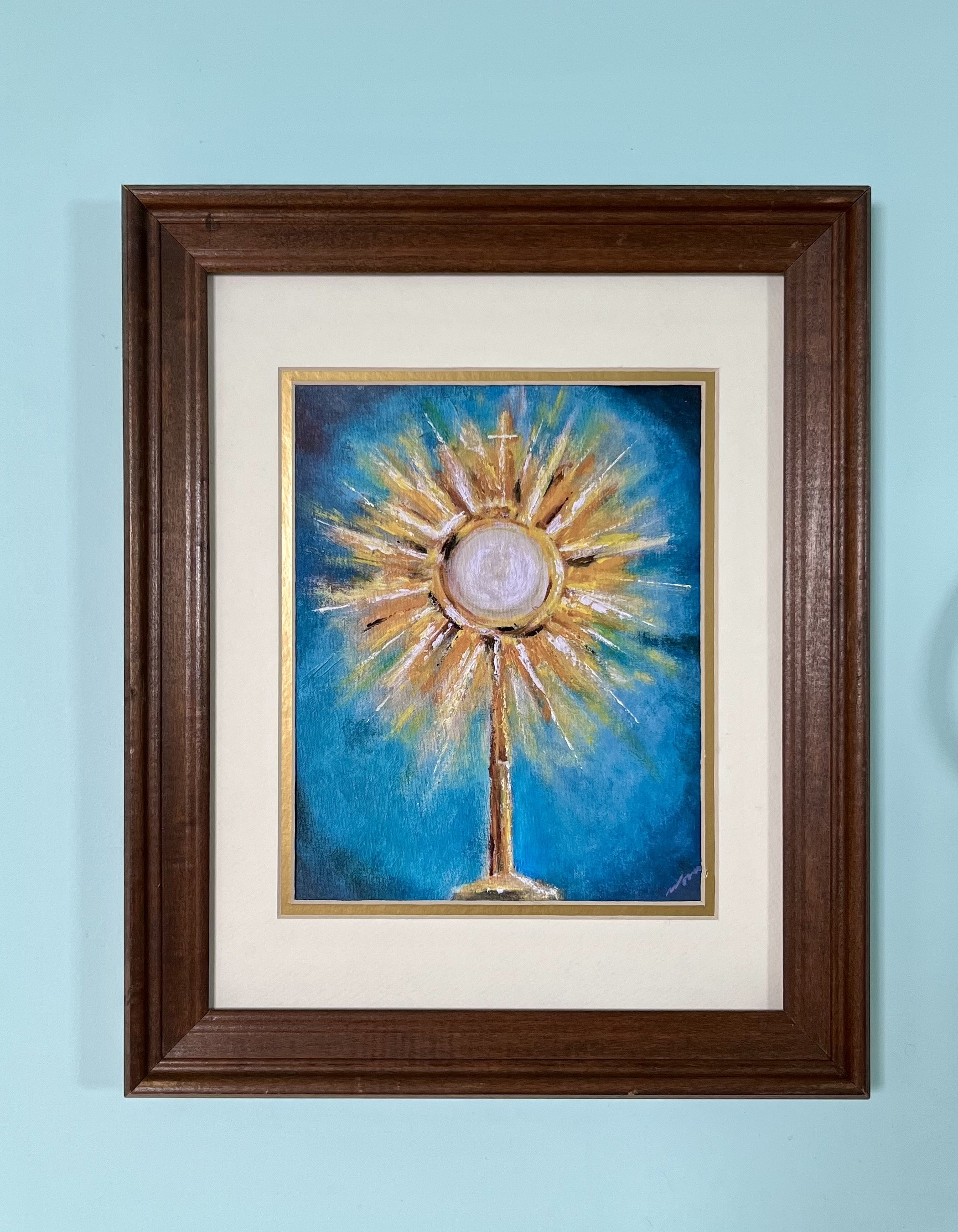 Eucharist Monstrance Art Print: Catholic Adoration Artwork (8x10) - Etsy