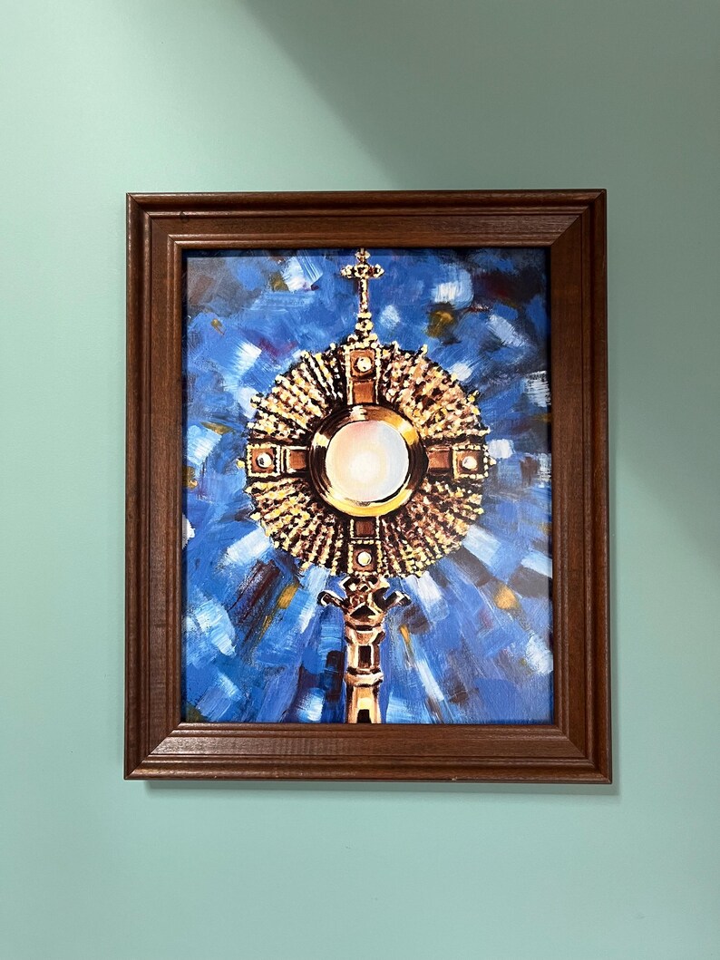 Eucharist Monstrance Art Print: Catholic Christian Decor (11x14 or ...