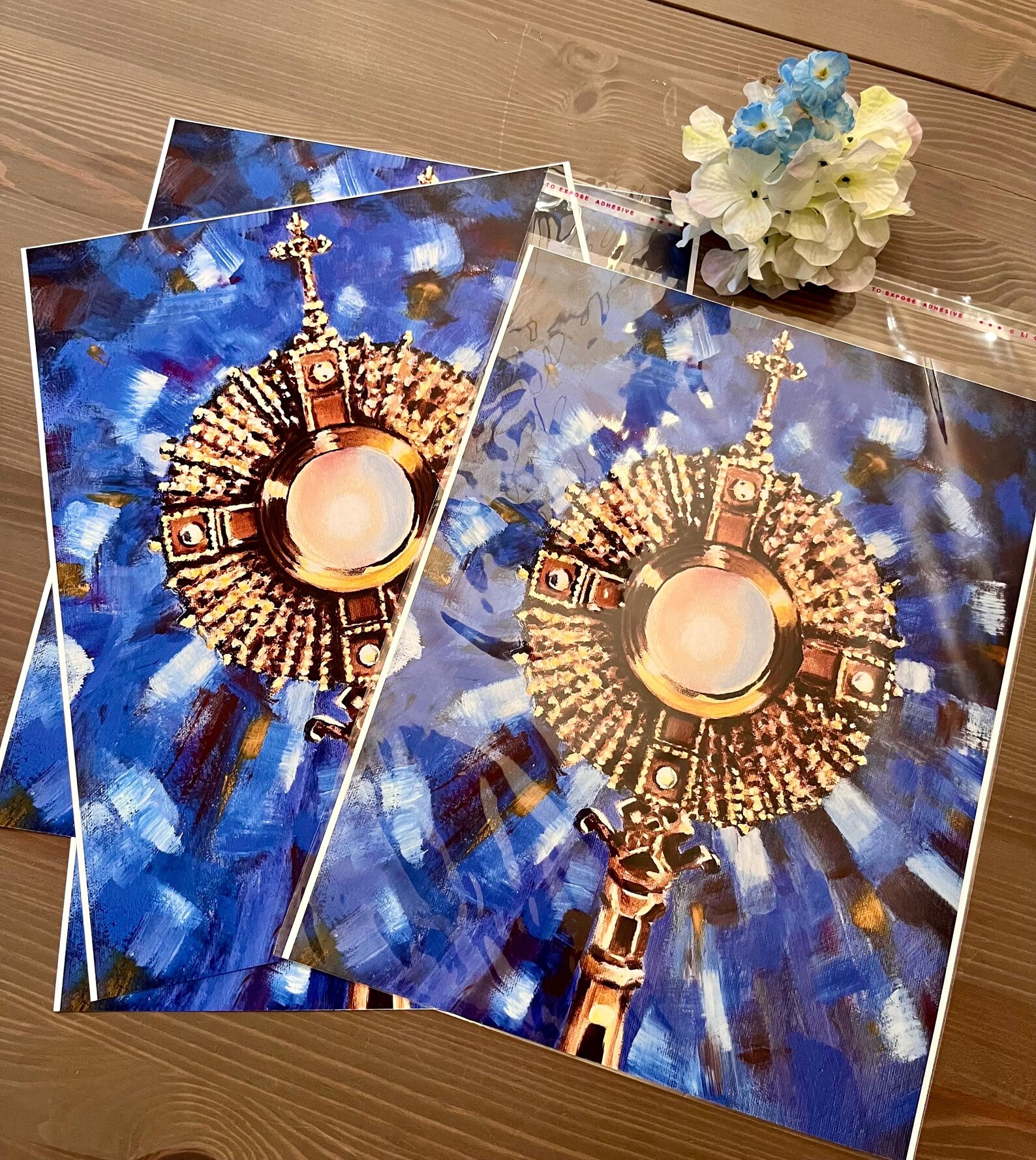 Eucharist Monstrance Art Print: Catholic Christian Decor (11x14 or ...