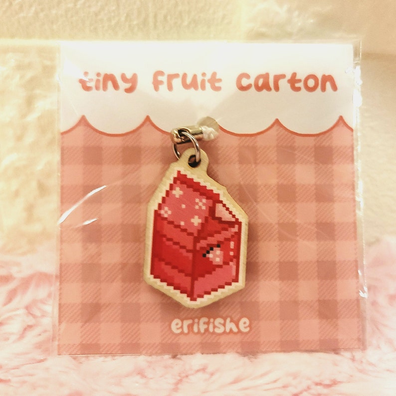 Kawaii Assorted Pixel Art Phone Charms | Wood 1.5" - Etsy