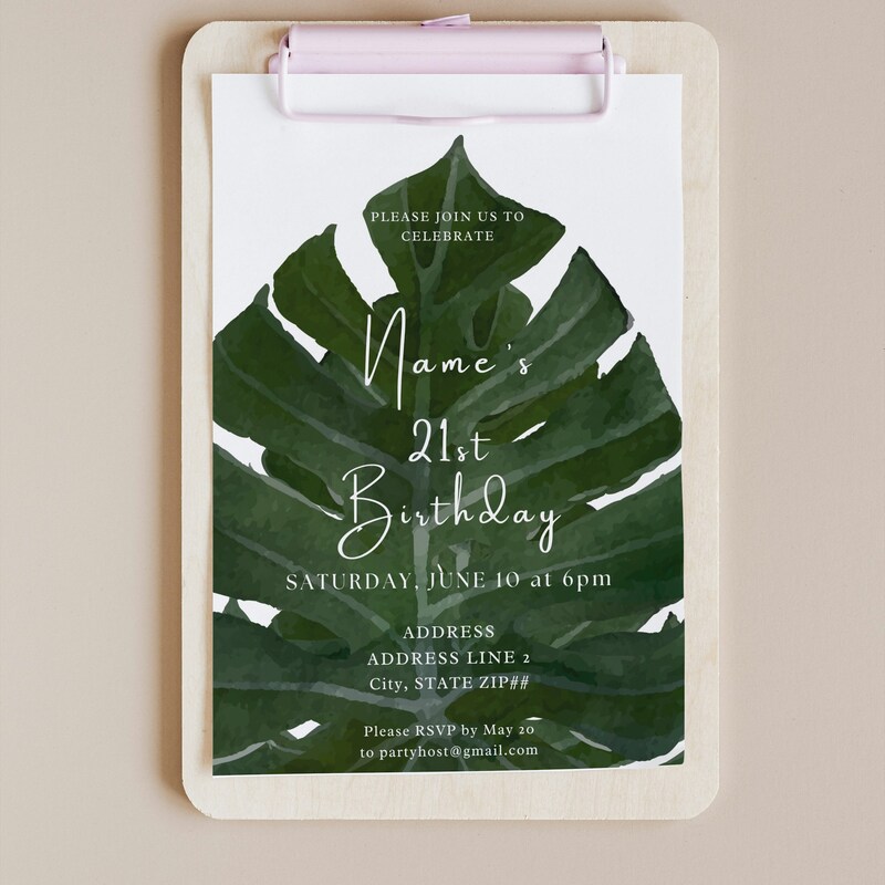 Leaf Invitation - Etsy