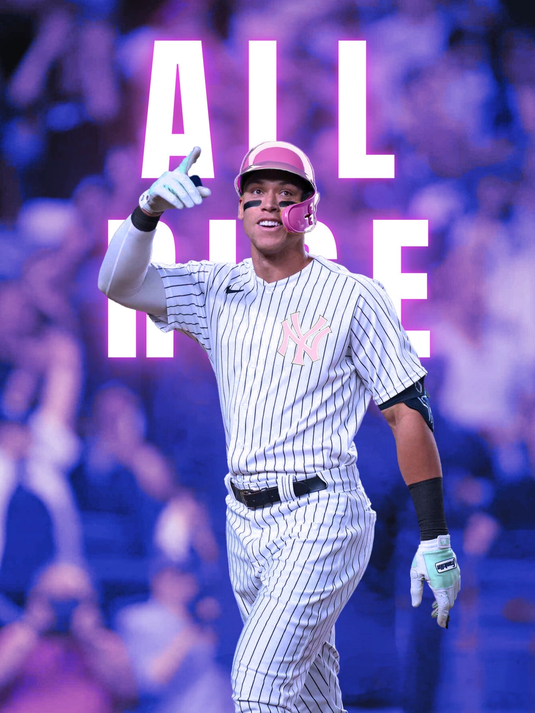 Pink Aaron Judge Poster - Etsy