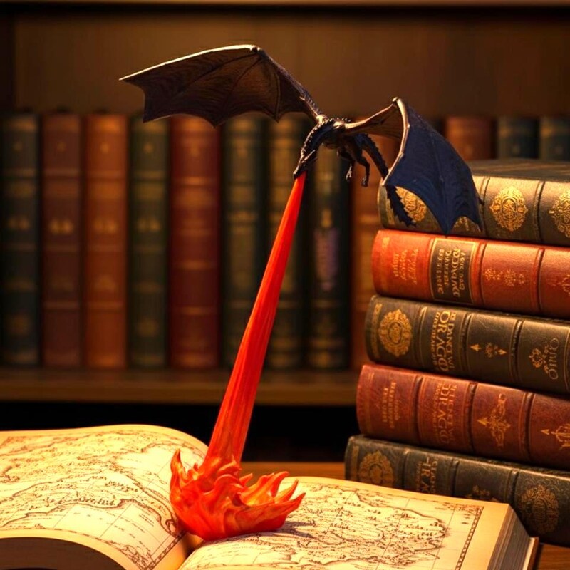 Dragon Flying Book Nook - Etsy