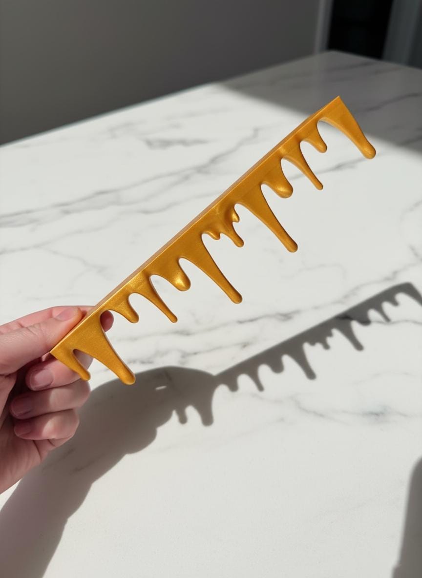 Gold Dripping Bookshelf Decor: 3D Printed Book Nook Art - Etsy