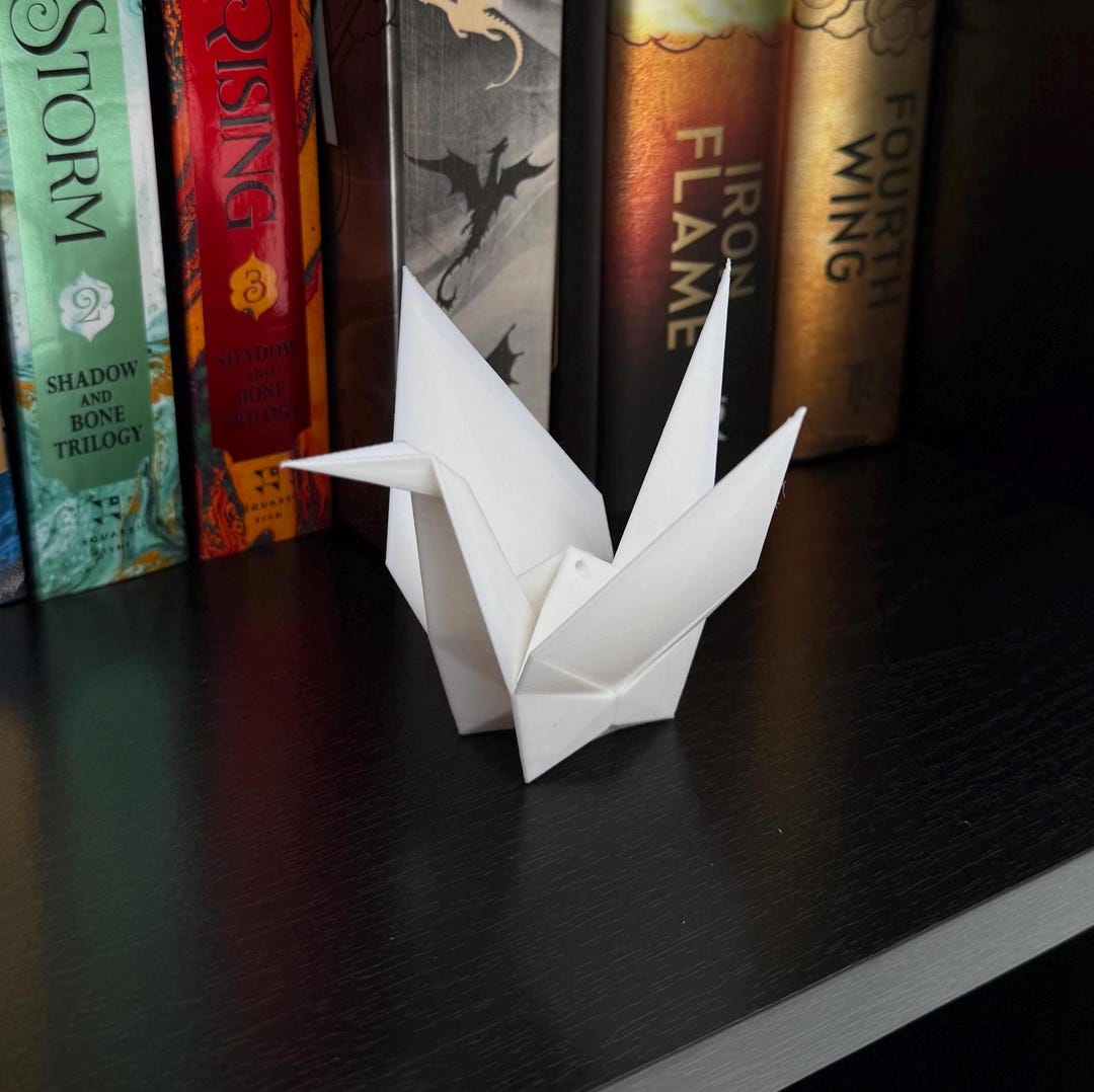 Origami Folded Paper Crane, Bookshelf Decor, Bookish Gift, Booknook ...