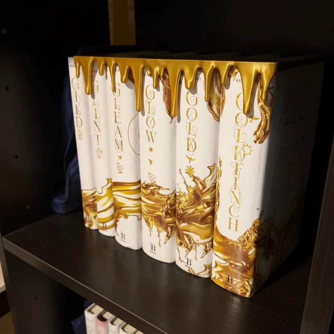 Gold Dripping Bookshelf Decor: 3D Printed Book Nook Art - Etsy