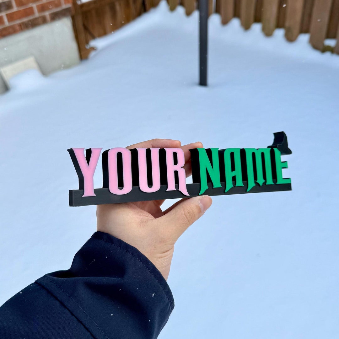 Custom Wicked Style Name Plate: 3D Printed Library Decor - Etsy
