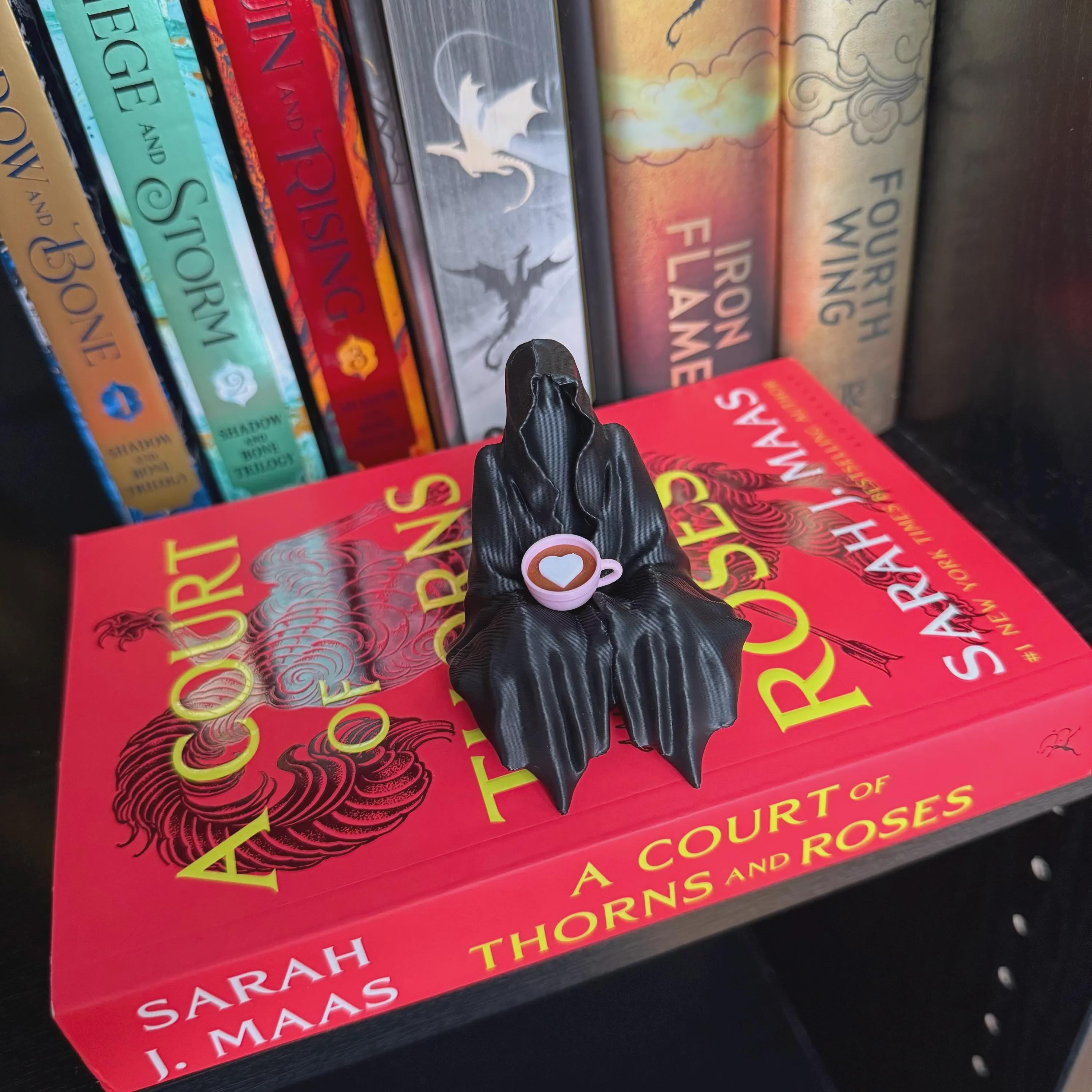 Suriel Ghost STL With Pink Heart Teacup - ACOTAR Bookshelf Decor, Book ...