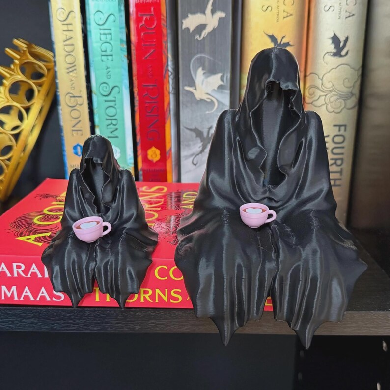 Suriel Ghost STL With Pink Heart Teacup - ACOTAR Bookshelf Decor, Book ...