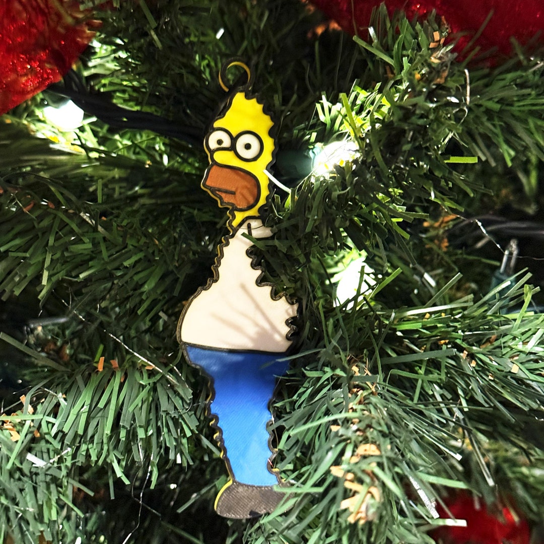Homer Simpson Christmas Ornament: Funny Holiday Decor, Meme Gift - Etsy