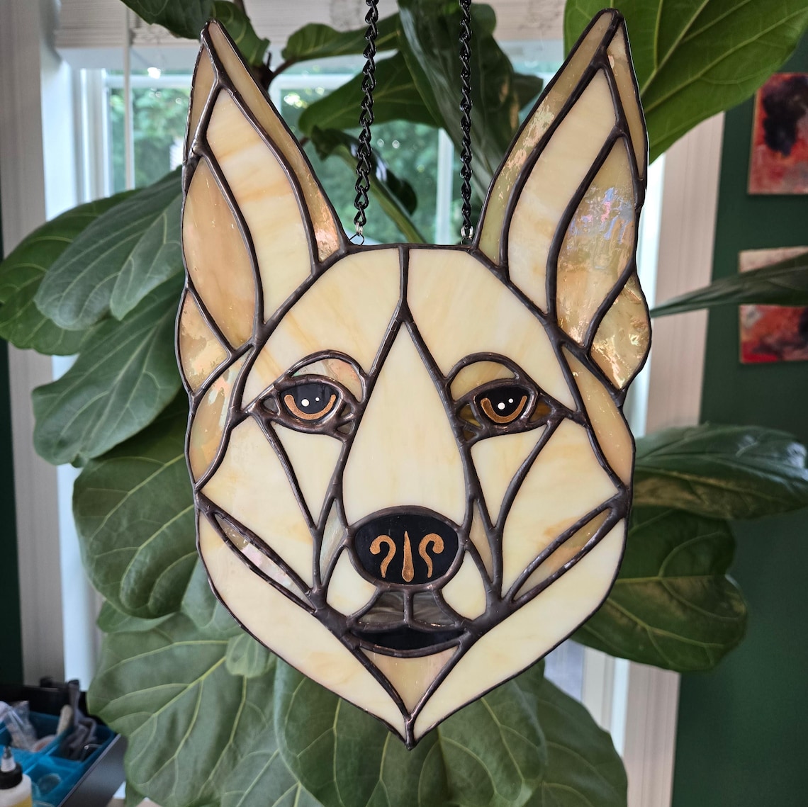 German Shepherd Stained Glass Pattern, Instant Download PDF & SVG - Etsy