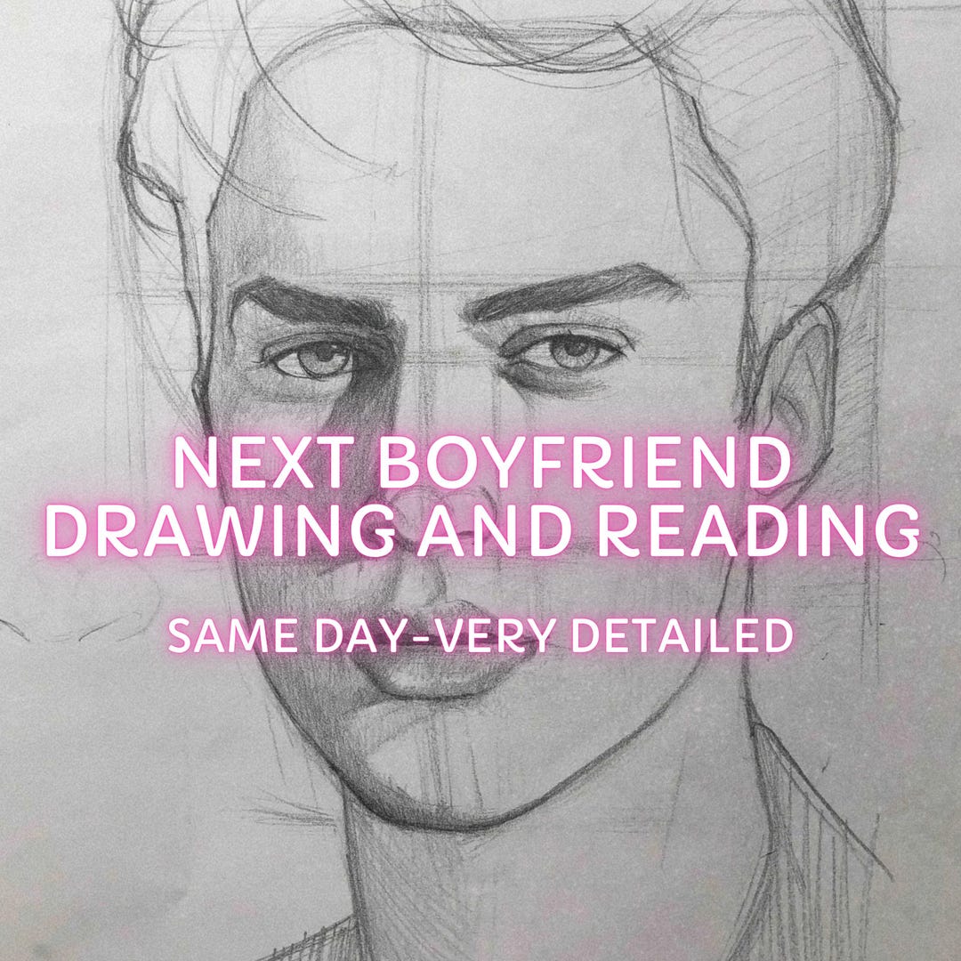 Next Boyfriend Soulmate Drawing, Future Boyfriend Drawing, Custom ...