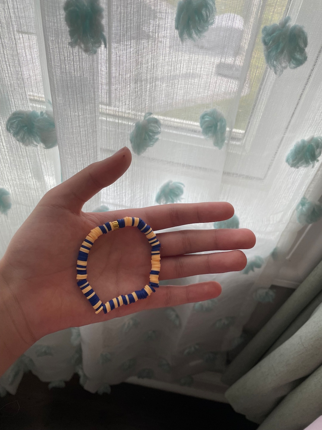 Preppy Hanukkah Pretty Aesthetic Blue and Yellow Clay - Etsy