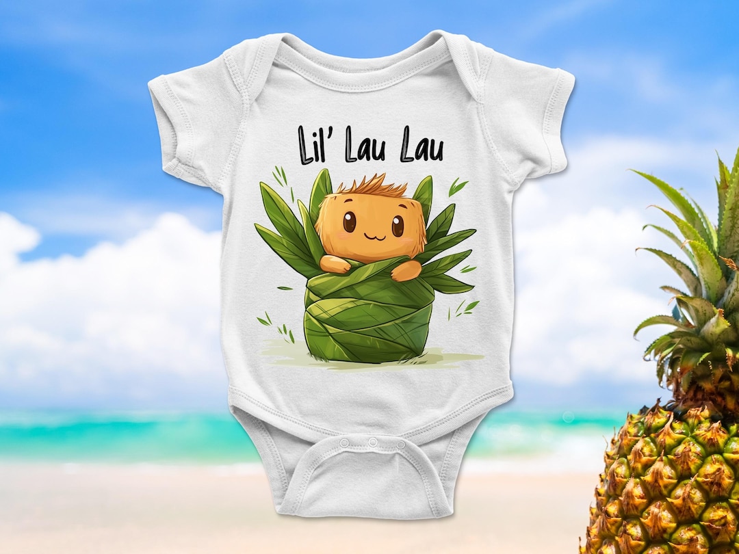Lil’ Lau Lau Pineapple Island Beach Coconut Onesie Bodysuit Funny Cute ...