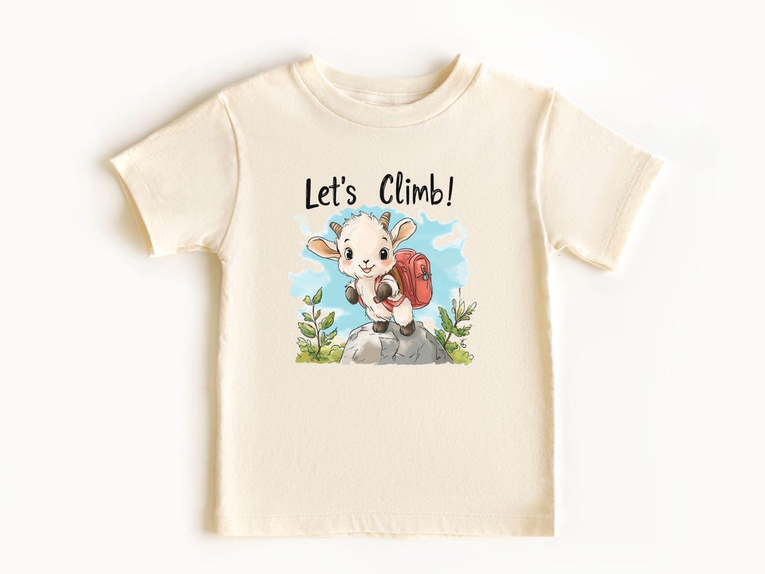 Lets Climb Cute Goat Adventure Explorer Toddler Kids Outdoor Nature ...