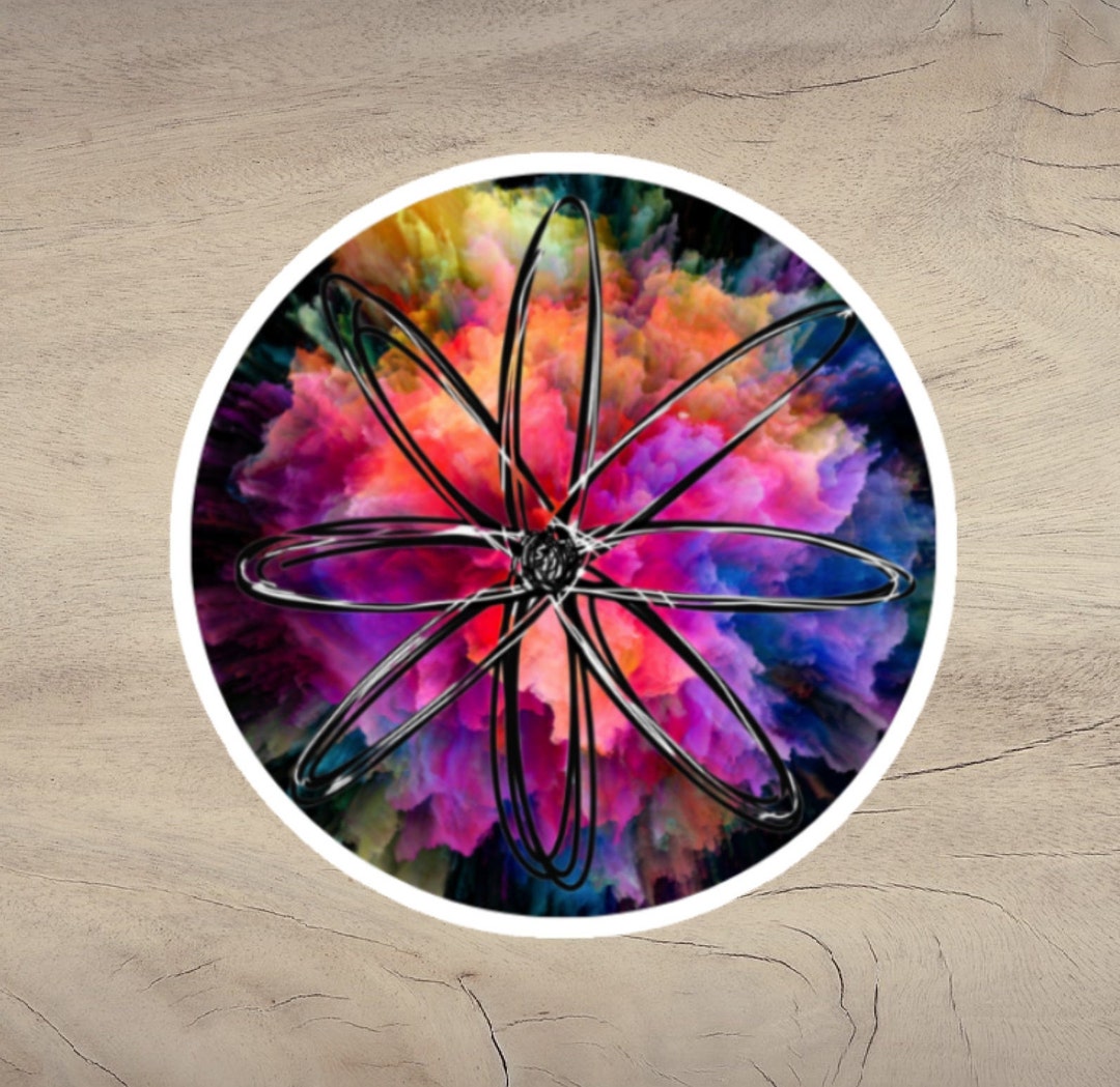 Color Splash Flower Sticker - Etsy