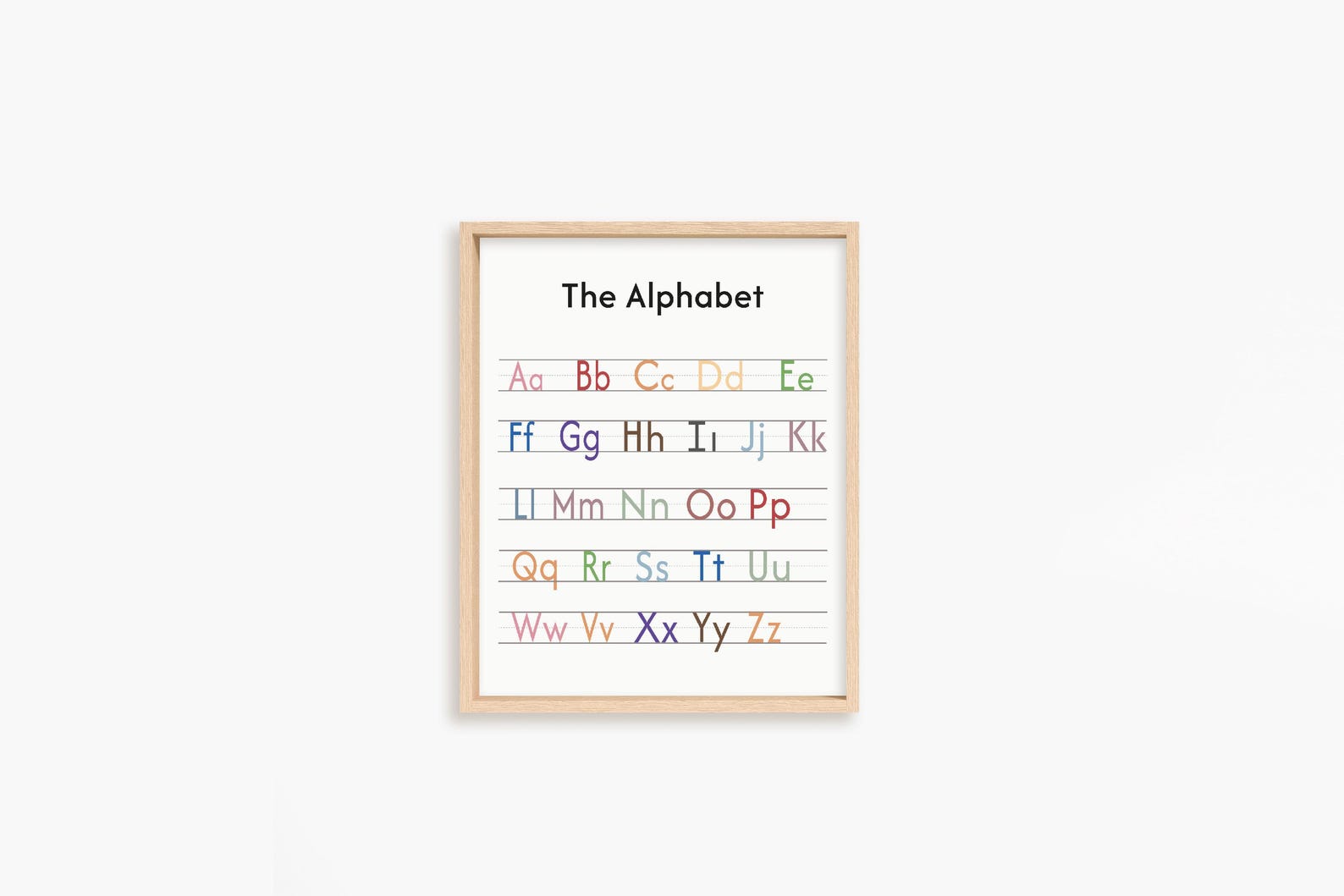 Rainbow Alphabet Poster, Educational Wall Art Printable, Homeschool ...
