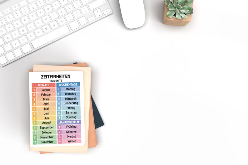 German Language, Seasons, Months and Days of the Week in German, German ...