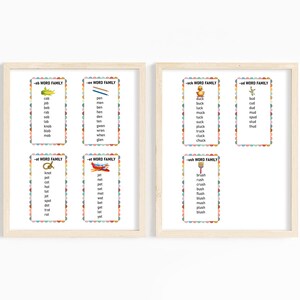 Learn to Read CVC Words, Phonics Cards Printable, Kindergarten Reading ...
