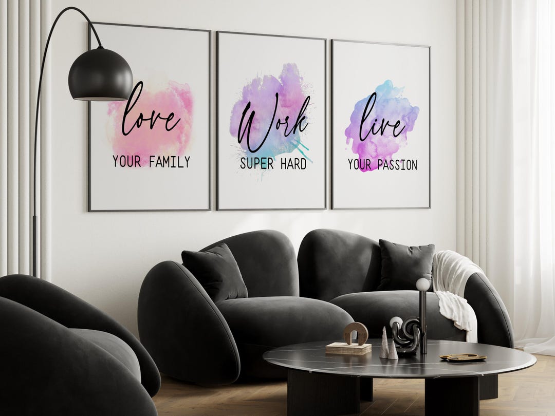 Woman Office Wall Art,poster Set of 3, Success Quotes, Home Office ...
