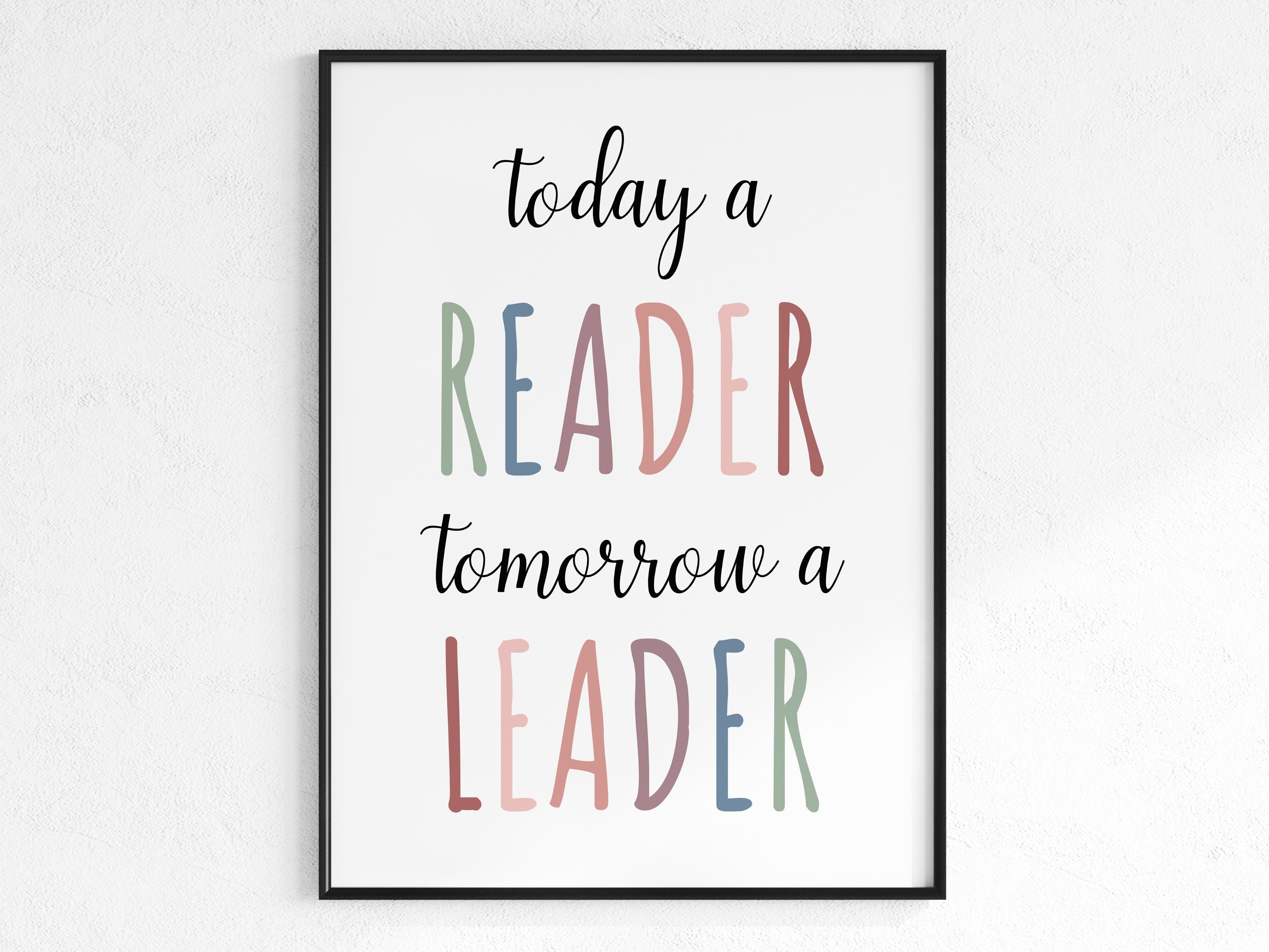 Today A Reader, Boho Classroom Decor, Playroom Wall Decor, Kids Posters ...