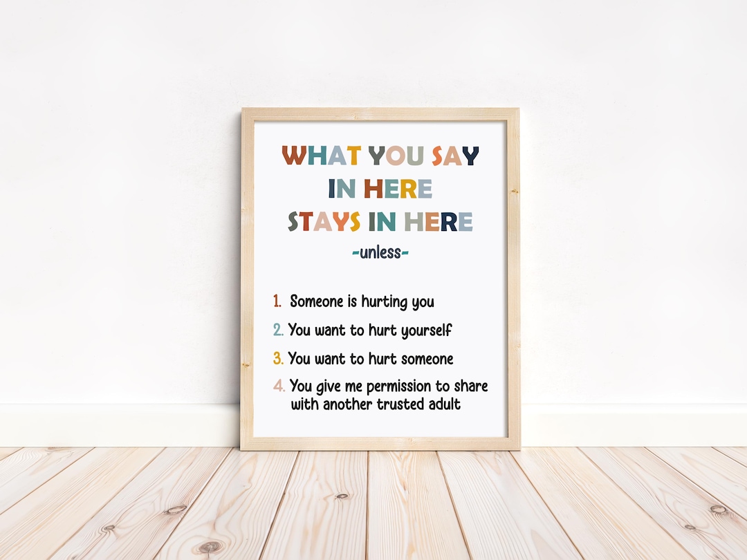 What You Say in Here Stays in Here, Counselor Office Decor, Counseling ...