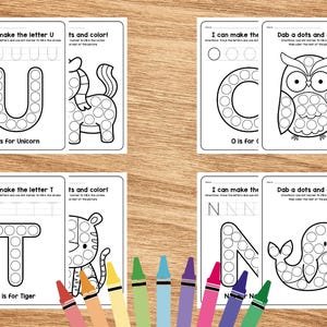 Alphabet Animals Dot Markers Worksheets,pre-school Worksheets, Busy ...