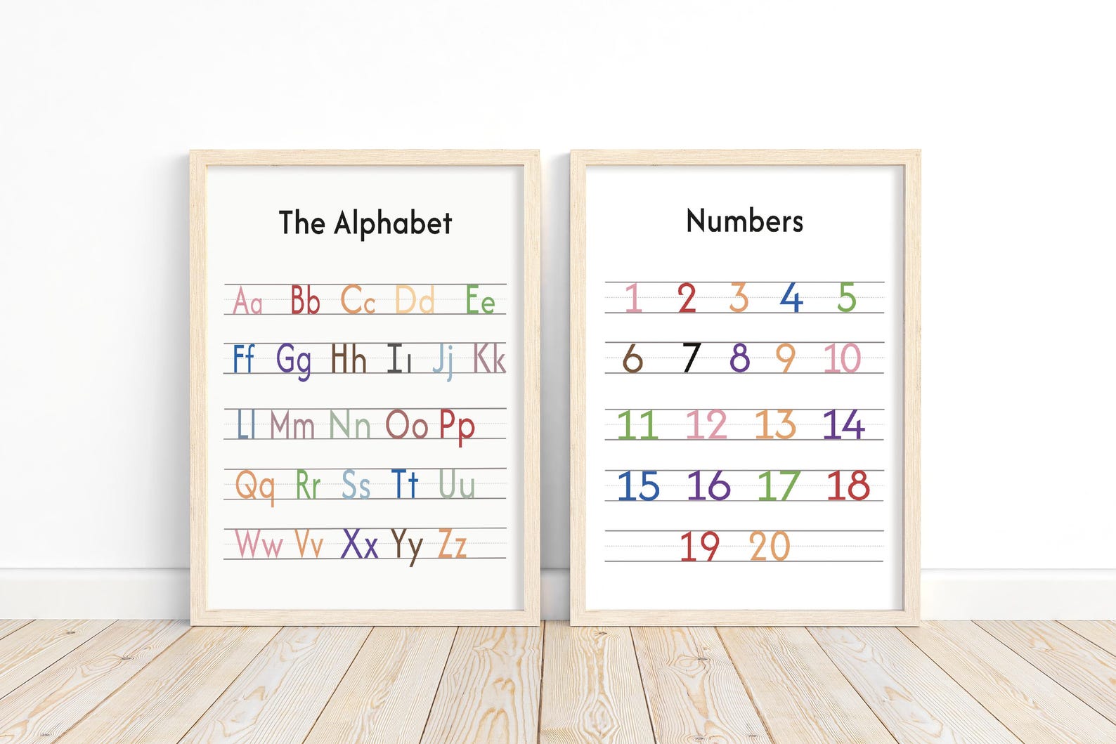 Rainbow Alphabet Poster, Educational Wall Art Printable, Homeschool ...