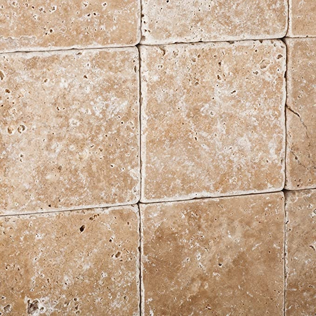 Walnut Travertine Tumbled Wall and Floor Tile 4x4” - Etsy