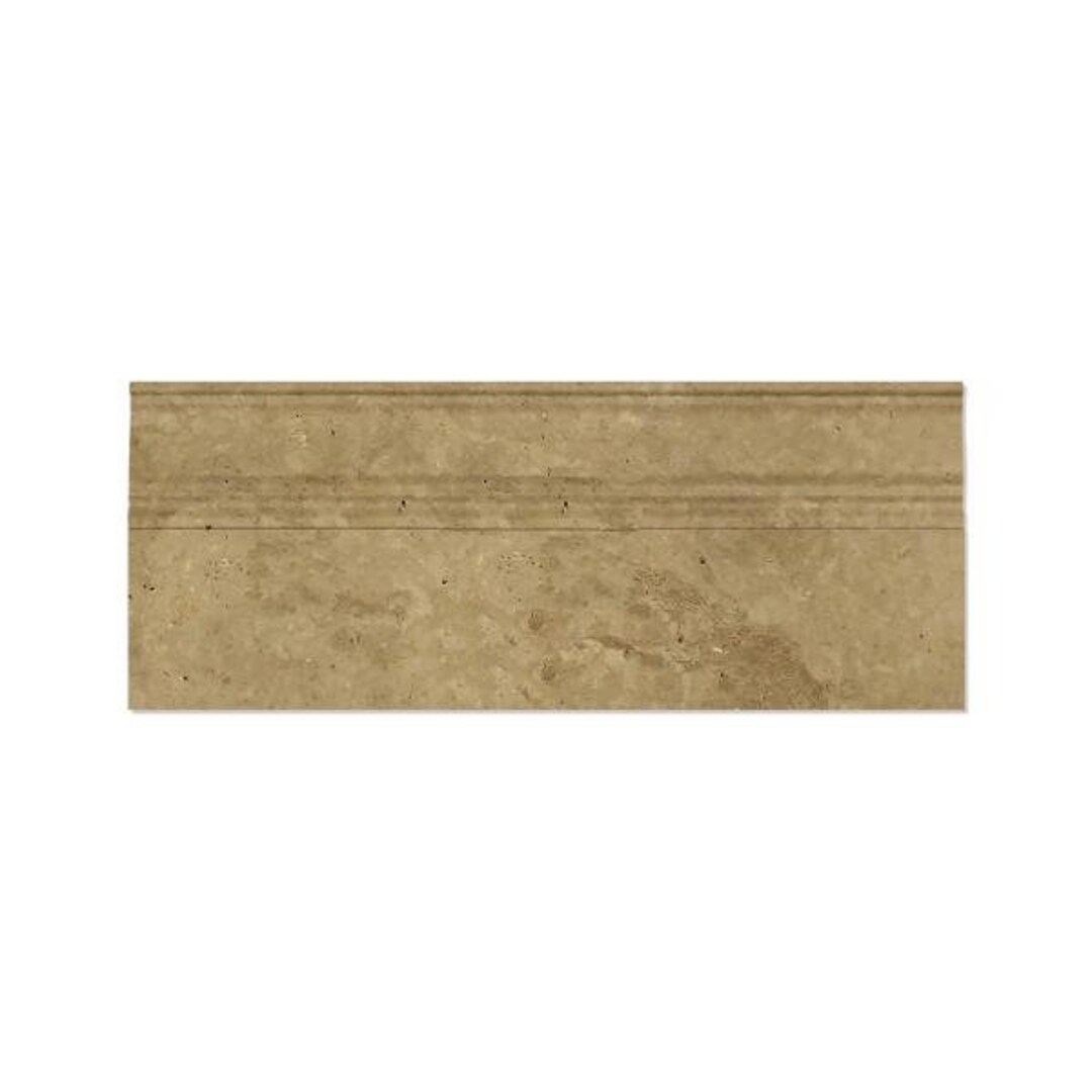Noce Travertine Honed Baseboard Trim Tile 6x12” - Etsy