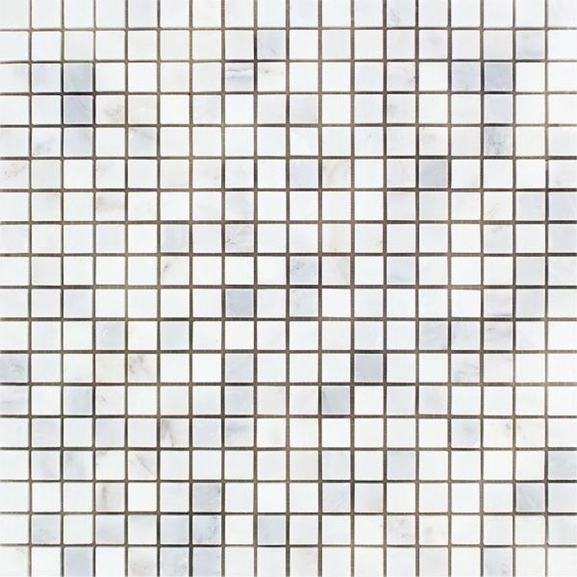 Oriental White Square Mosaic Tile - Etsy