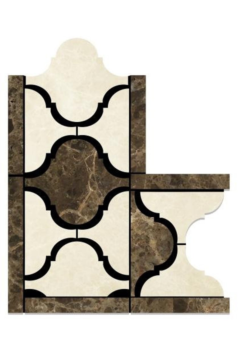Noble White Cream Arabesque Border Corner - Etsy