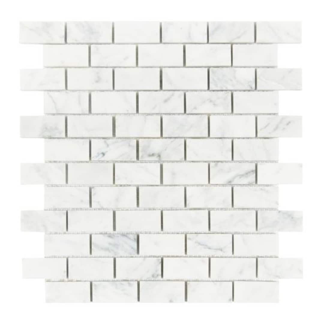 Carrara Italian Brick Mosaic Backsplash and Wall Tile - Etsy