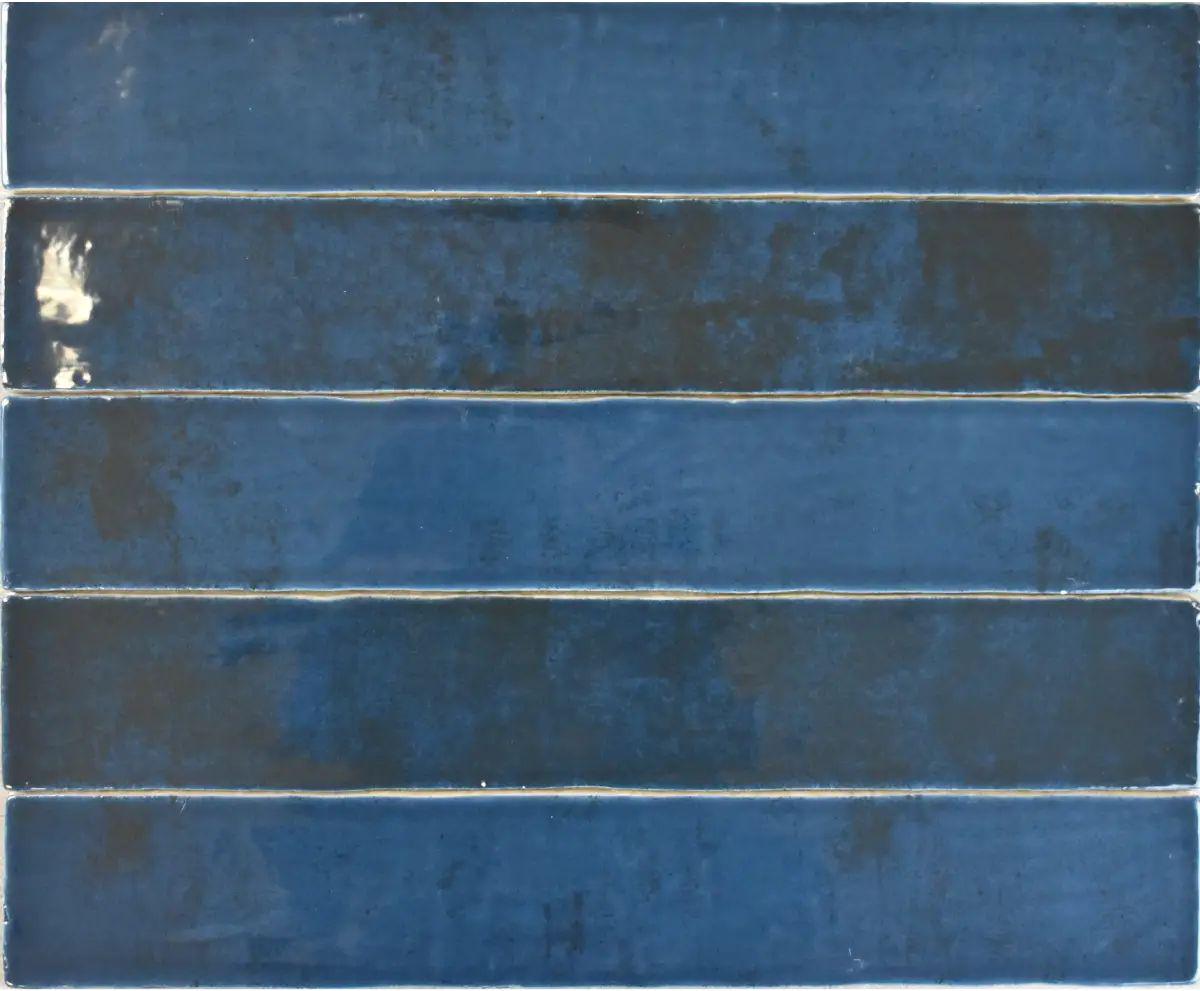 Zellige Deep Blue 2X16 Ceramic Wall Tile - Etsy