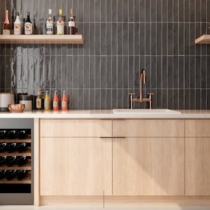 Zellige Dark Gray 2X16 Ceramic Wall Tile - Etsy