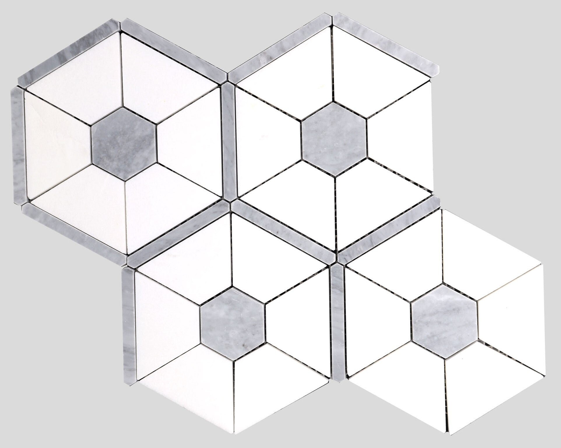 Diamonds With Blue Marble - Polished Floor and Wall Mosaic - Etsy