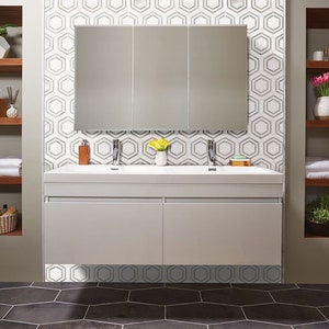 Georama Grigio Polished Marble Tile - Etsy