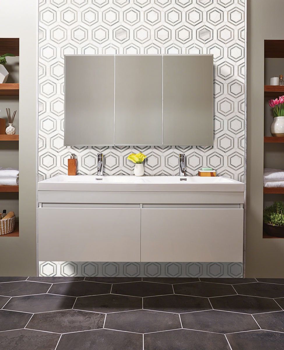 Georama Grigio Polished Marble Tile - Etsy